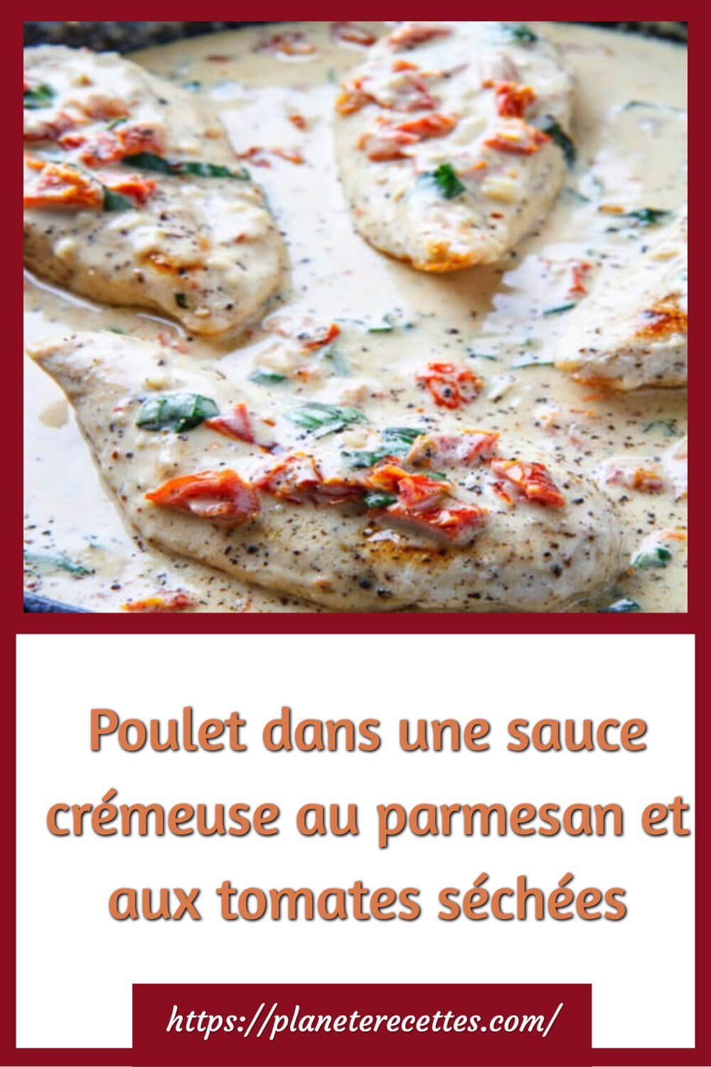 Poulet au parmesan et tomates séchées – Planète Recettes