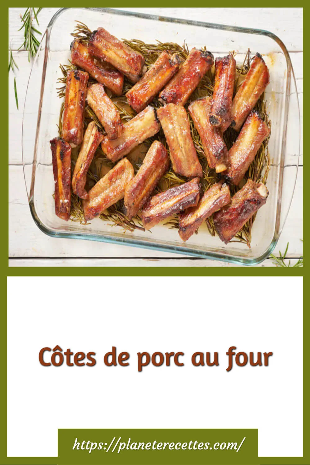 Côtes de porc au four – Planète Recettes